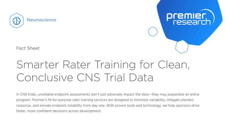 Smart Rater Training for Clean, Conclusive CNS Trial Data